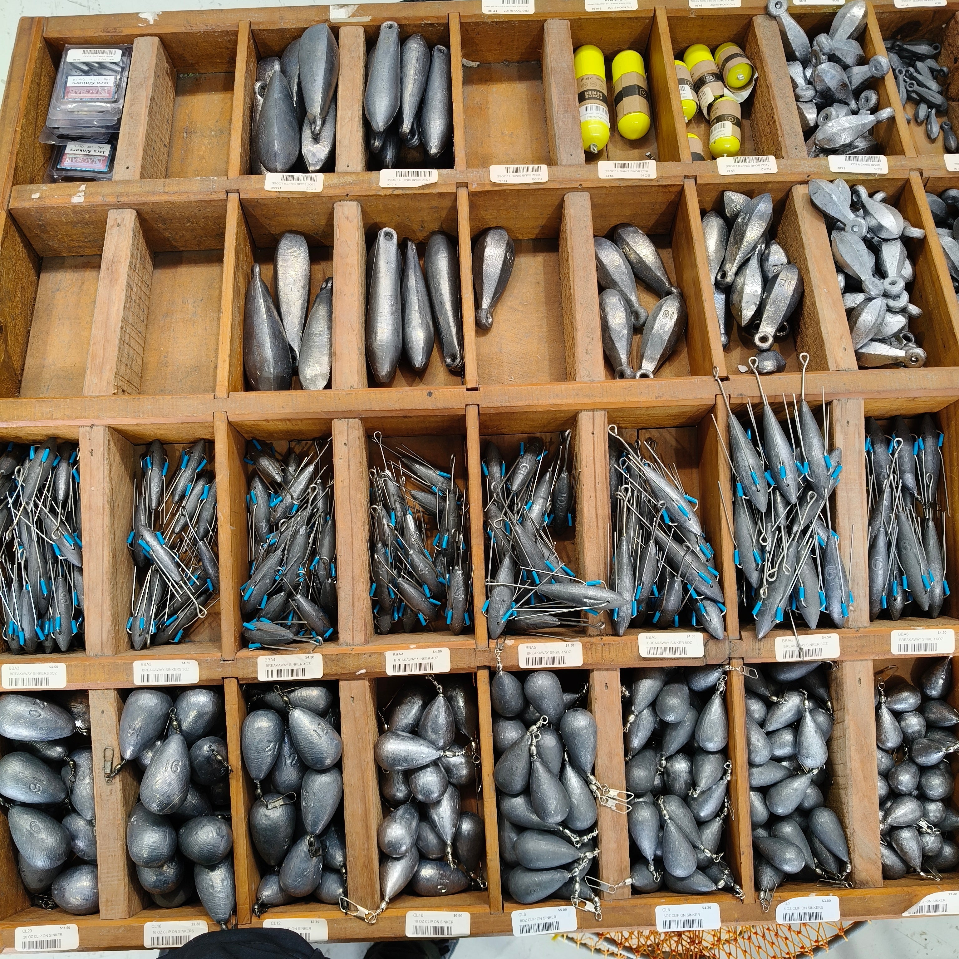 Sinkers and weights – Warren Hay Marine